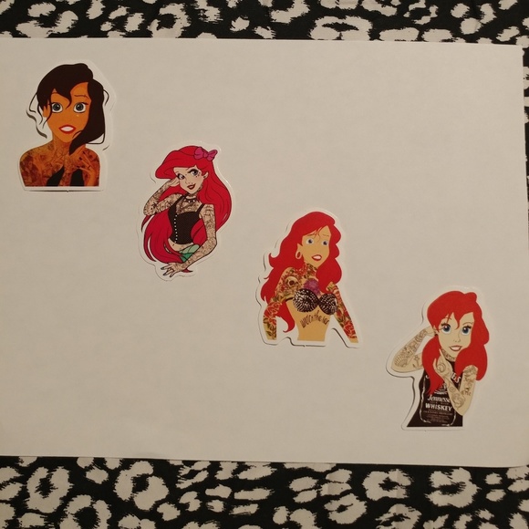 Disney | Accessories | Tatted Princess Ariel Sticker Bundle | Poshmark